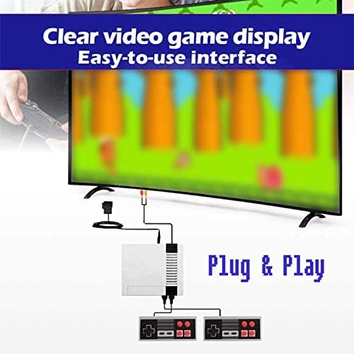 Retro Game Console – Classic Mini Retro Game System Built-in 620 Games and 2 Controllers, 8-Bit ...